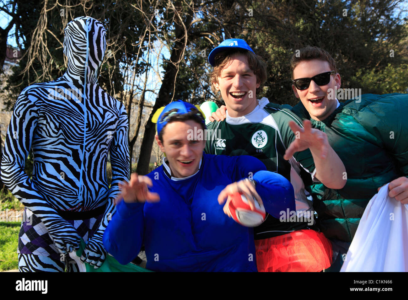 Irish rugby fans in Rome Stock Photo - Alamy