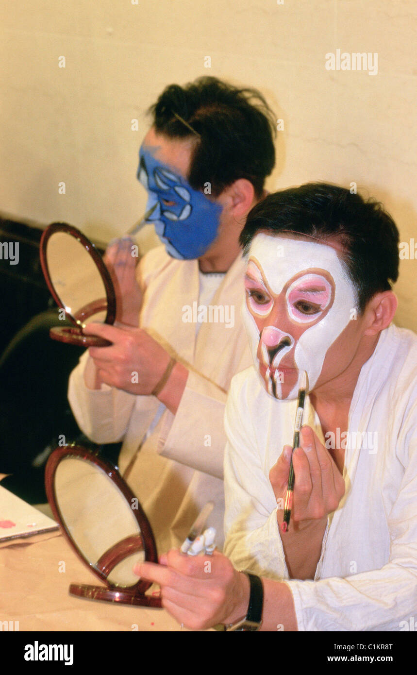 Taiwan, Taipei, traditional Opera performance at the Opera Cement house ...