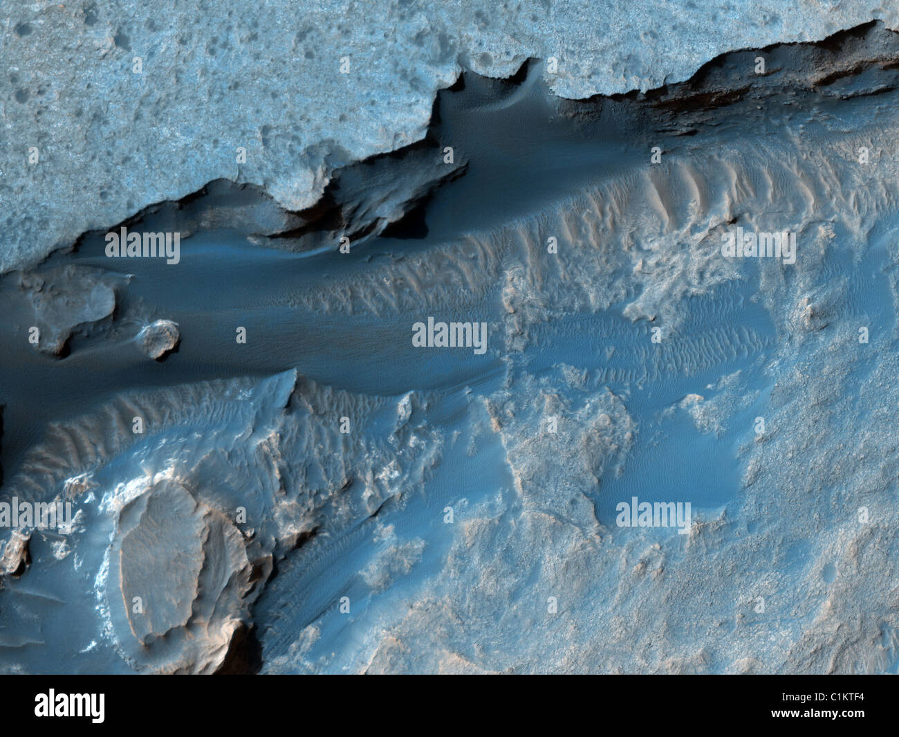 Edge Along Gale Crater Interior Mound Stock Photo - Alamy