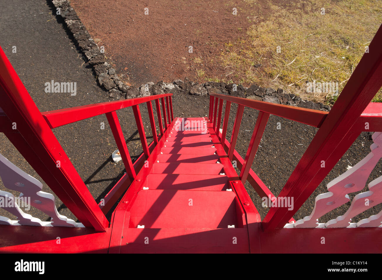 Painted wooden stairs hi-res stock photography and images - Alamy