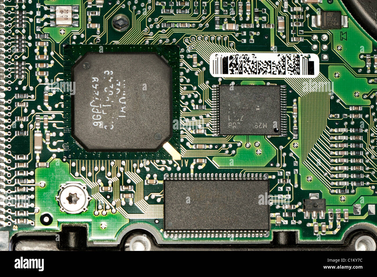 Close view detail of a circuit board with chips Stock Photo - Alamy