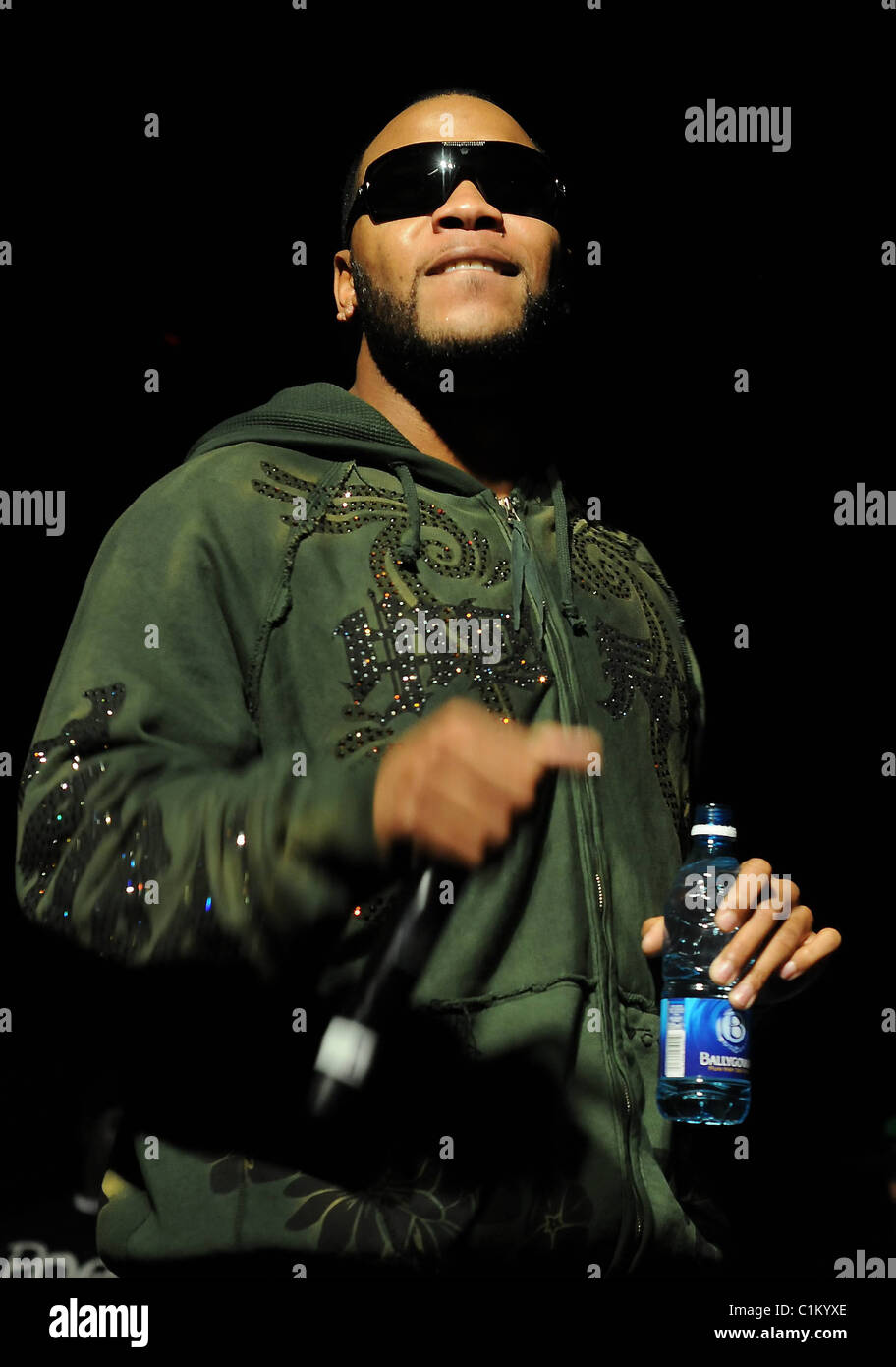 Flo Rida performing at Vicar Street Dublin, Ireland - 25.06.09 Stock ...