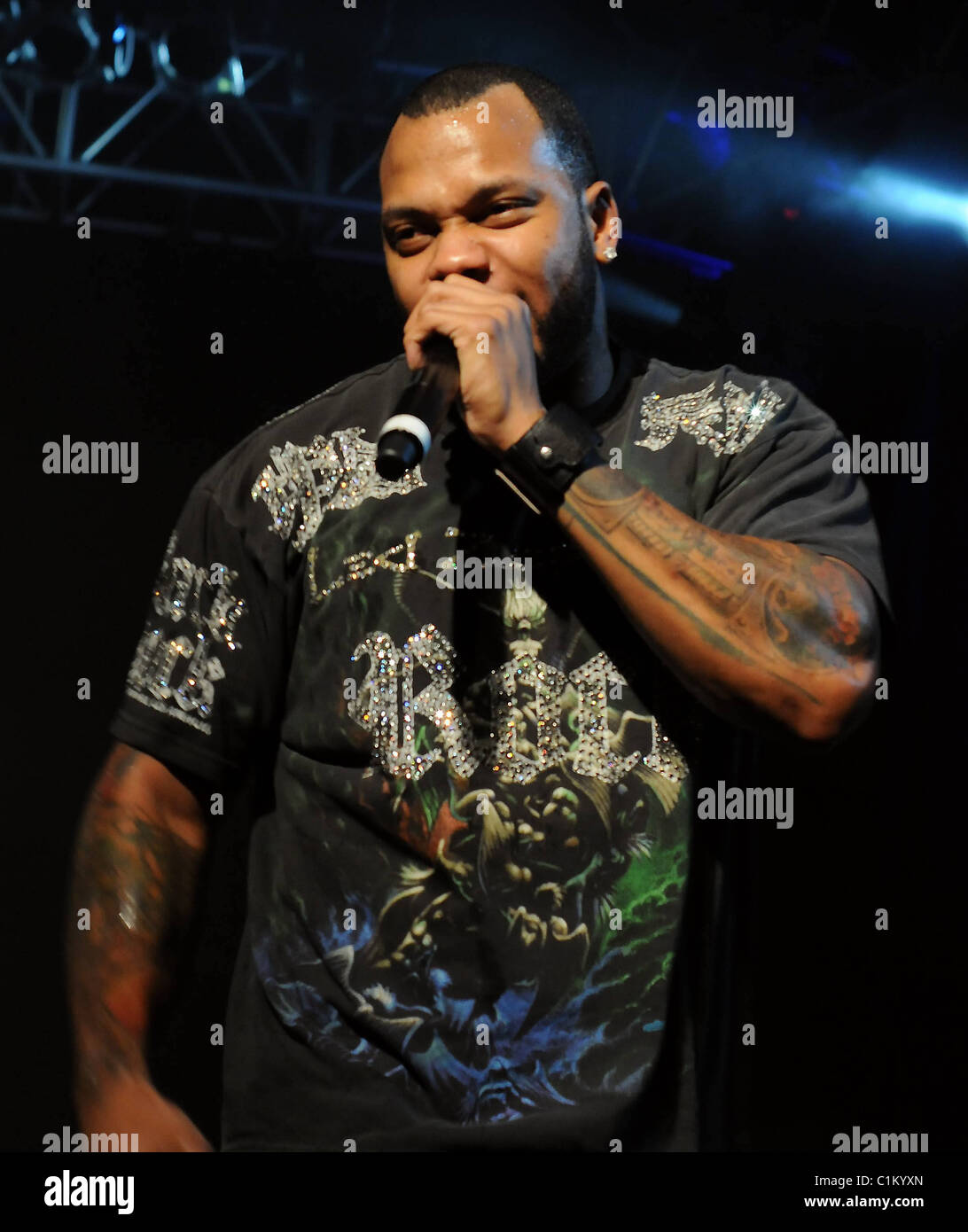 Flo Rida performing at Vicar Street Dublin, Ireland - 25.06.09 Stock ...