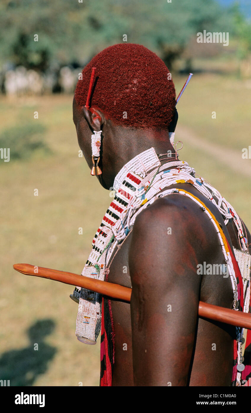 Kenya, Rift Valley, Masai village (Manyatta), Alamal, ritual ceremony ...