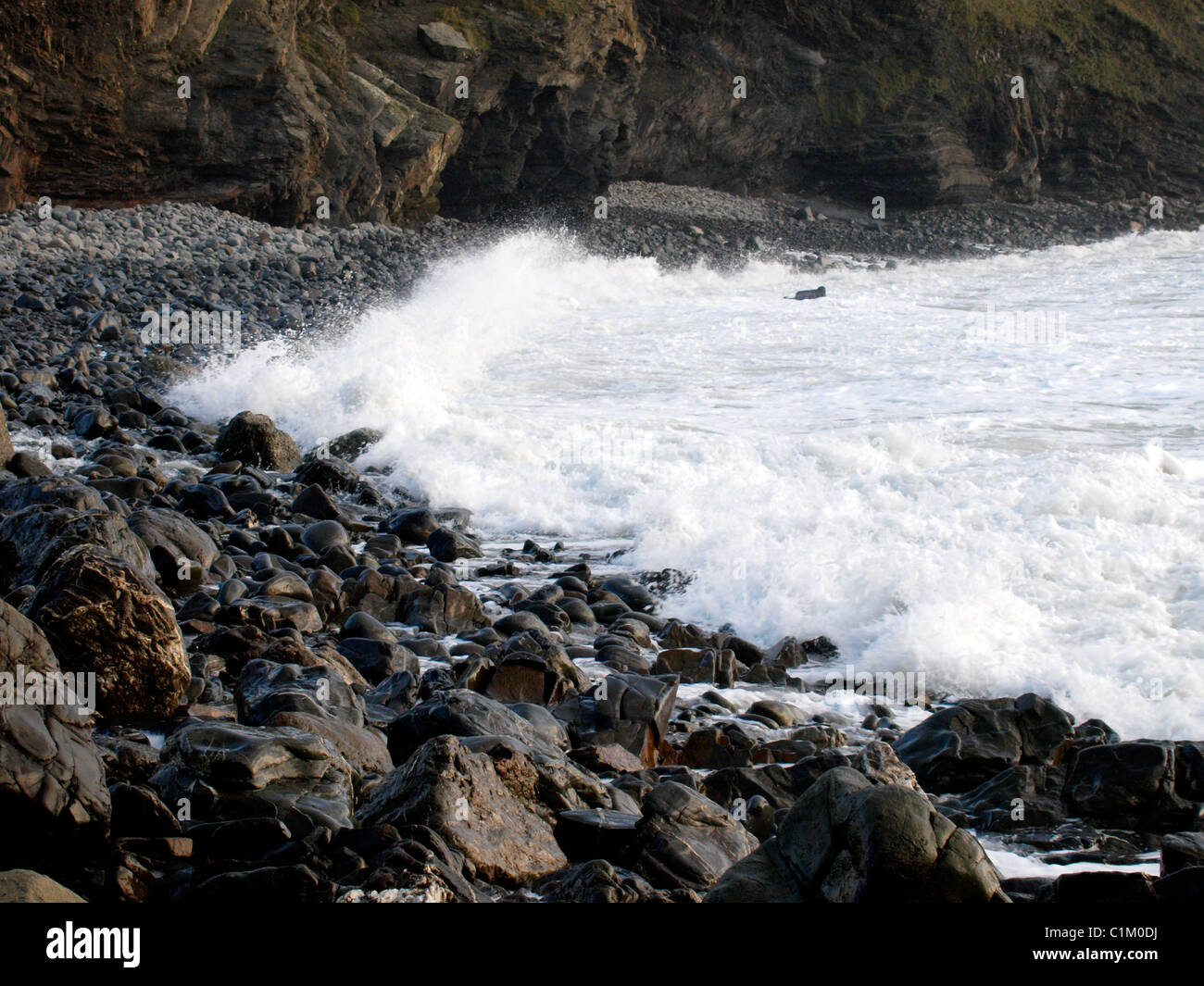 Pebble beach, Duckpool, Cornwall, UK Stock Photo - Alamy