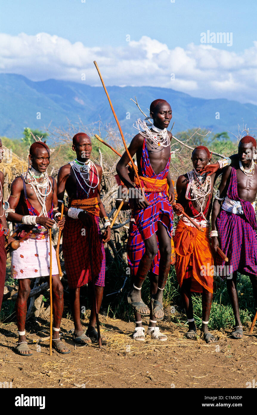 Kenya, Rift Valley, Masai village (Manyatta), Alamal, ritual ceremony ...