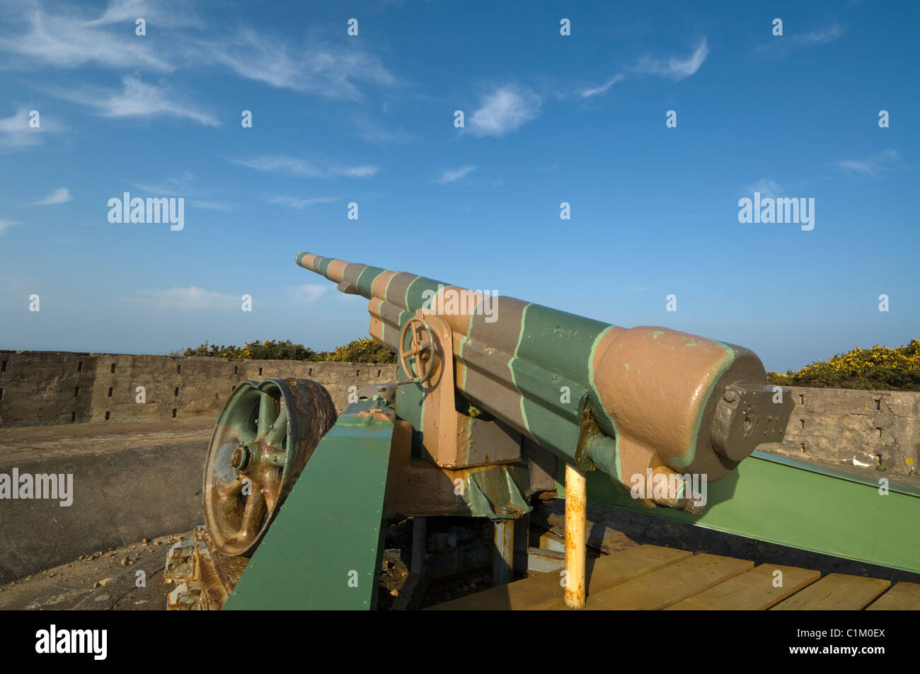 Moltke Battery Les Landes Jersey Channel Islands Stock Photo - Alamy