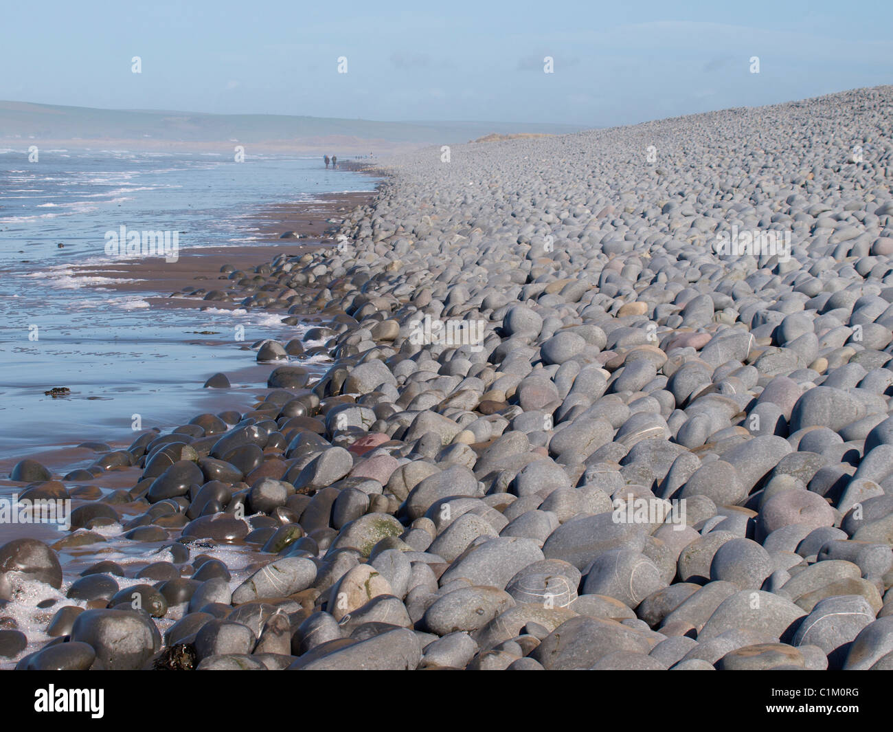 Pebble ridge at Westward Ho!, Devon, UK Stock Photo - Alamy