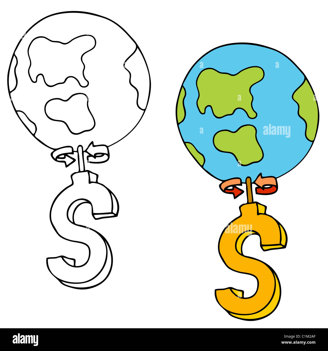 Rotating earth spinning in cartoon hi-res stock photography and images ...