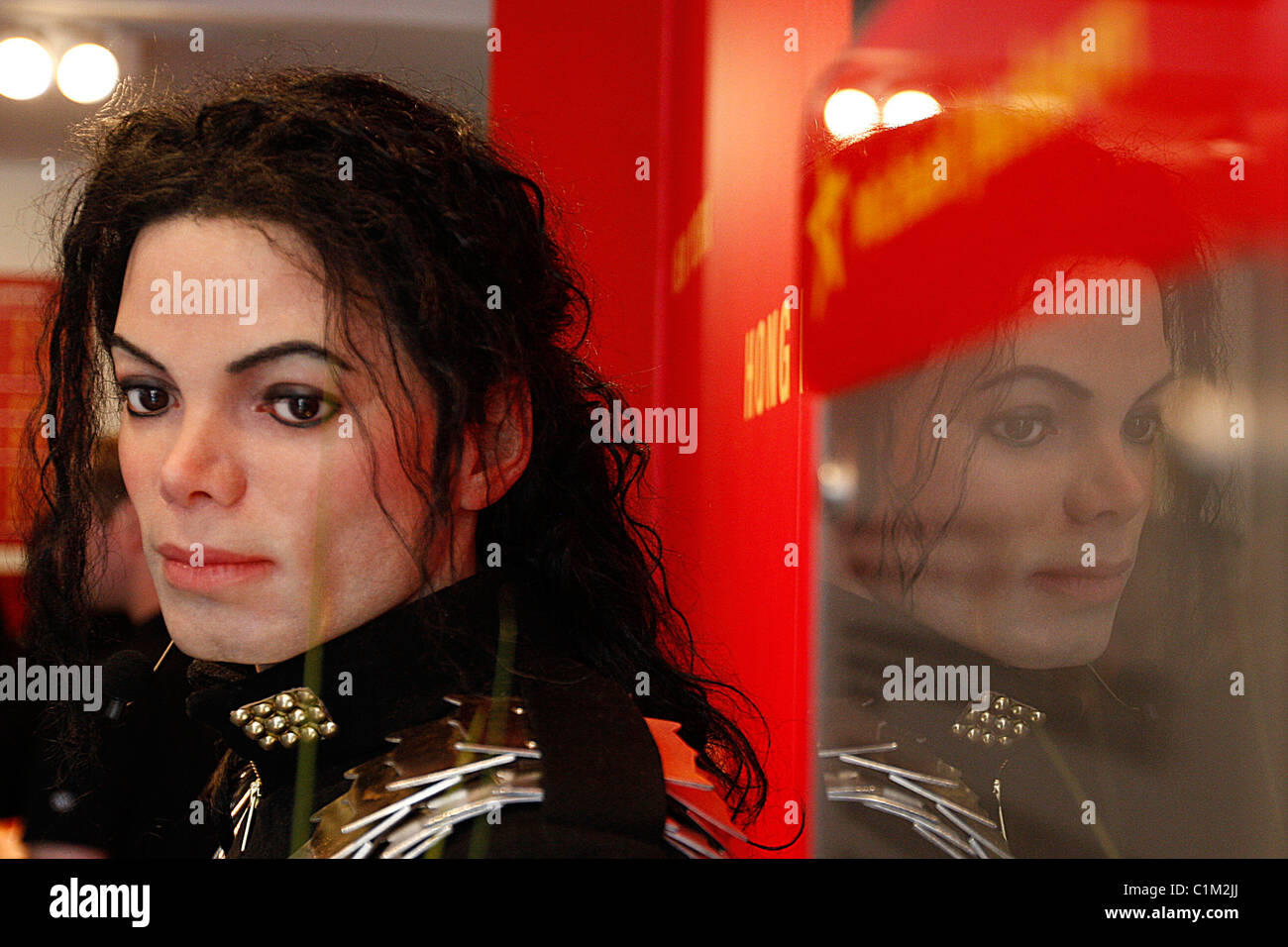 Michael Jackson wax work is on display at the lobby of Madame Tussauds ...