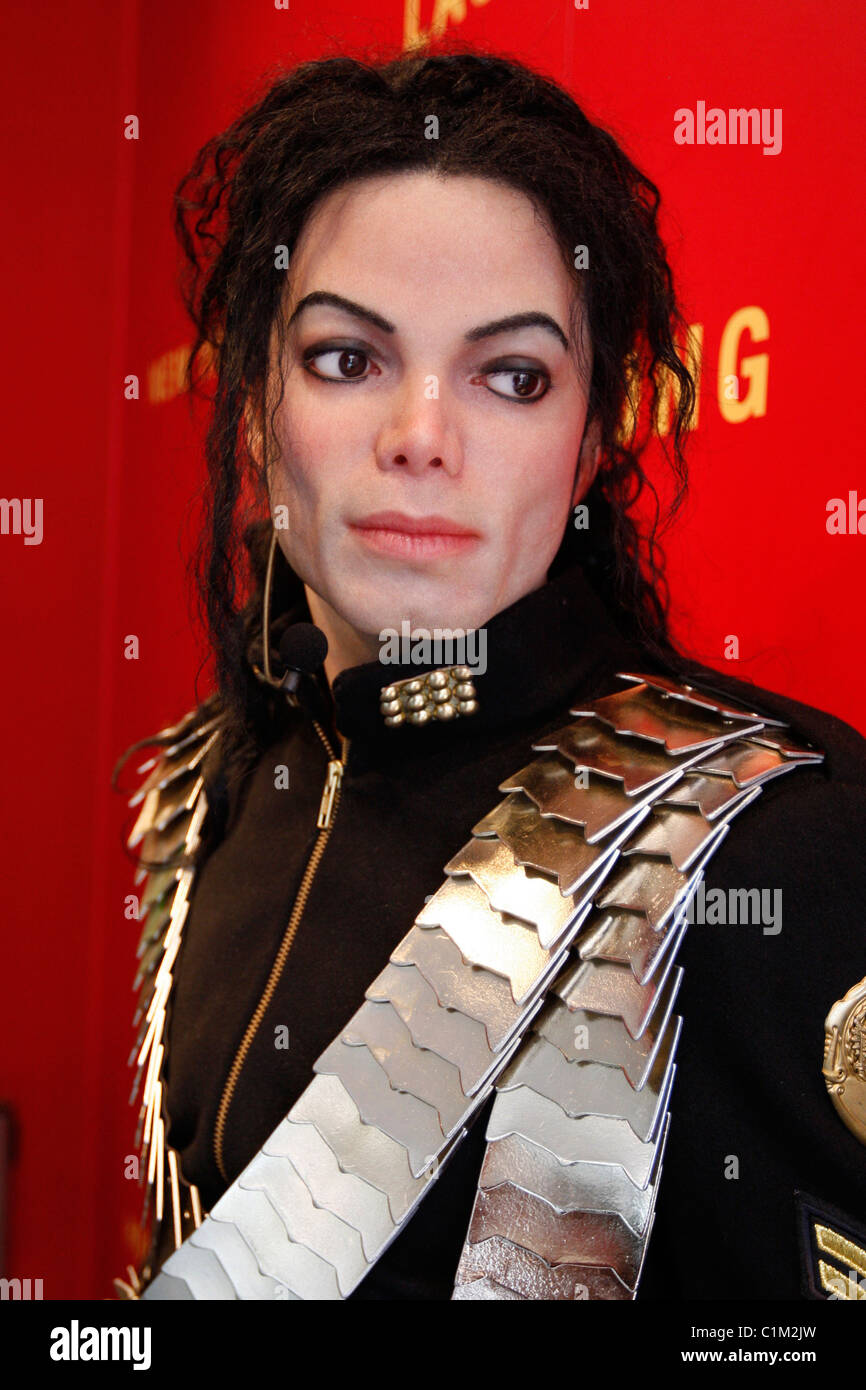 Michael Jackson wax work is on display at the lobby of Madame Tussauds ...