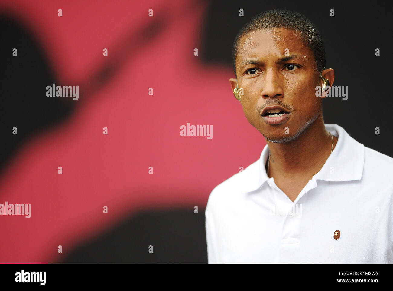 Pharrell Williams of N.E.R.D performing live on stage 2009 Glastonbury ...