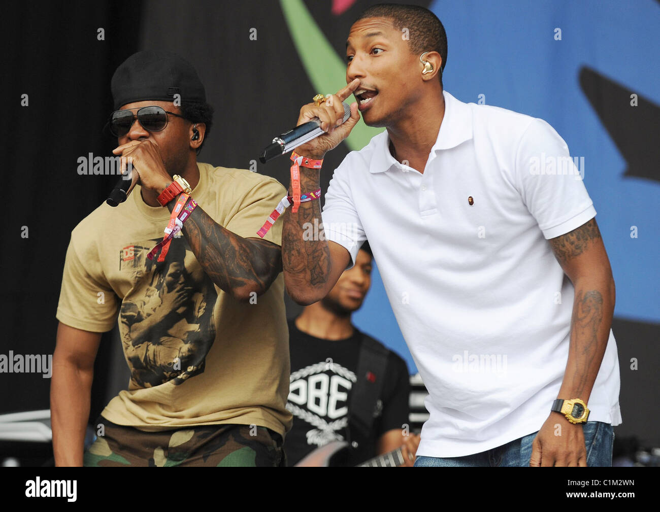 Pharrell Williams of N.E.R.D performing live on stage 2009 Glastonbury ...