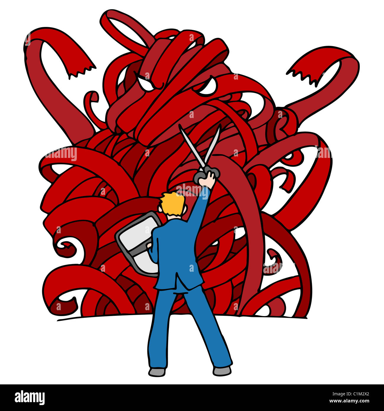 Man fighting monster hi-res stock photography and images - Alamy