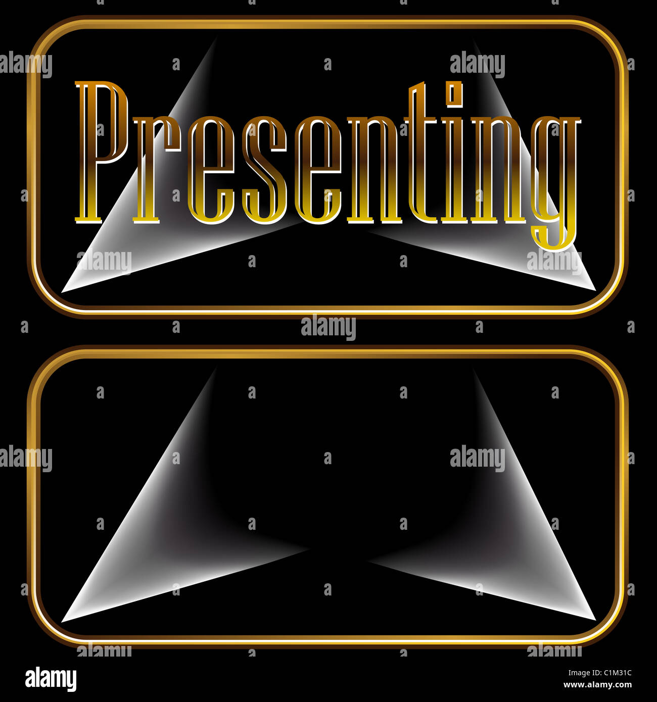 An image of a spotlight theatrical film buttons Stock Photo - Alamy