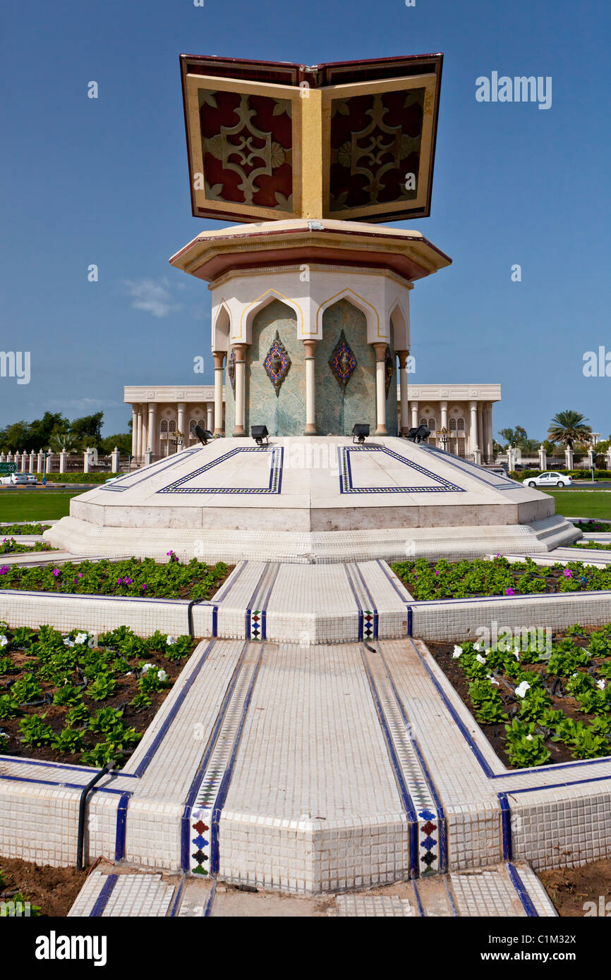 The Quran Monument at the Cultural Center roundabout in Sharjah, UAE ...