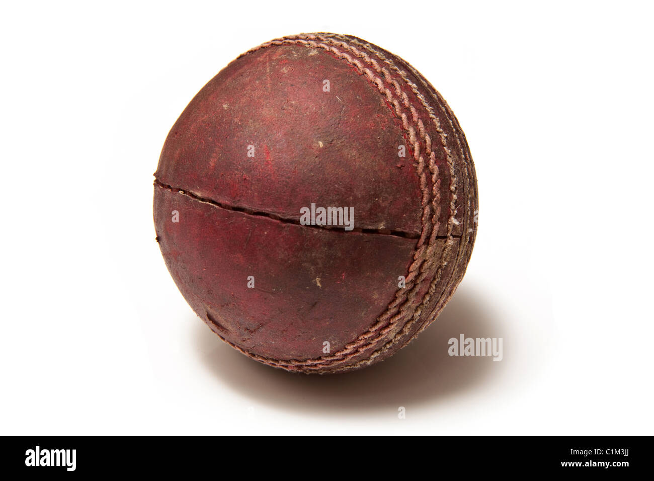 Leather cricket ball isolated on a white studio background Stock Photo ...