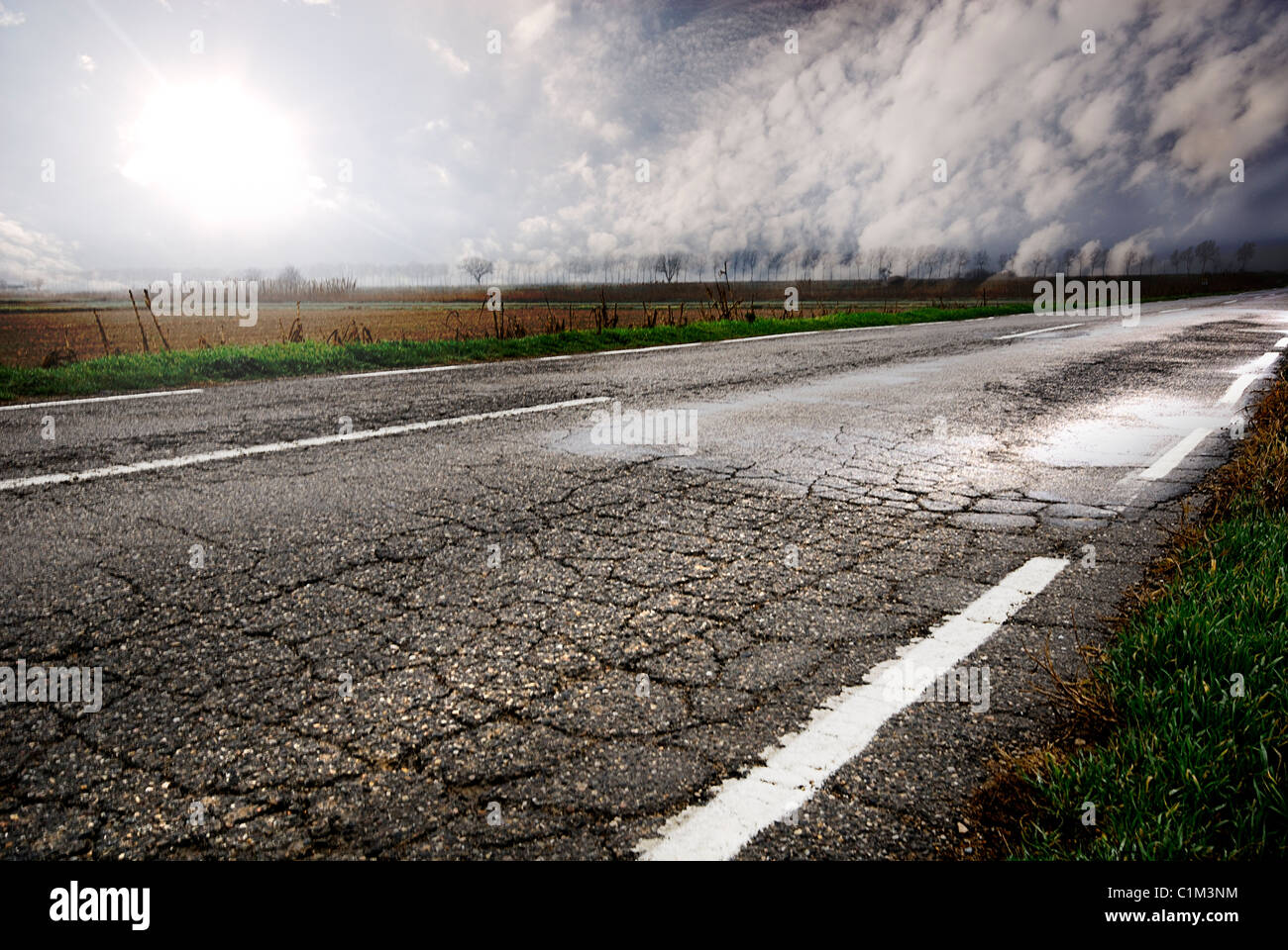 Rural road scene from hi-res stock photography and images - Alamy