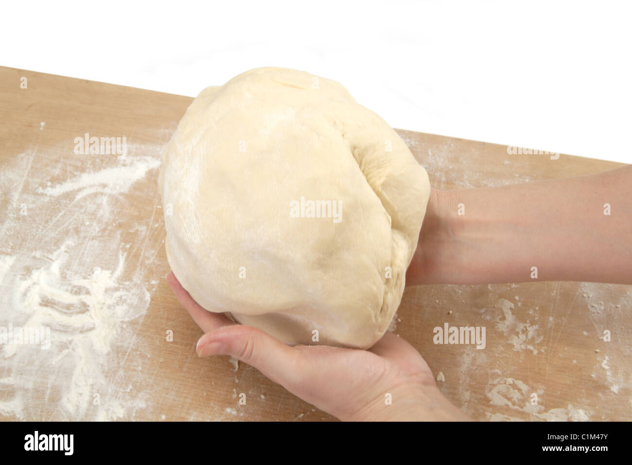 Womens hands knead dough hi-res stock photography and images - Alamy