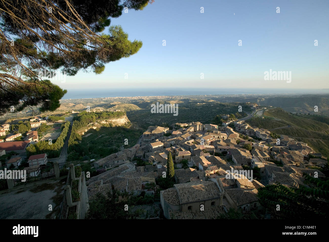 Italy, Calabria, Aspromonte mountain, village of Gerace near Locri ...