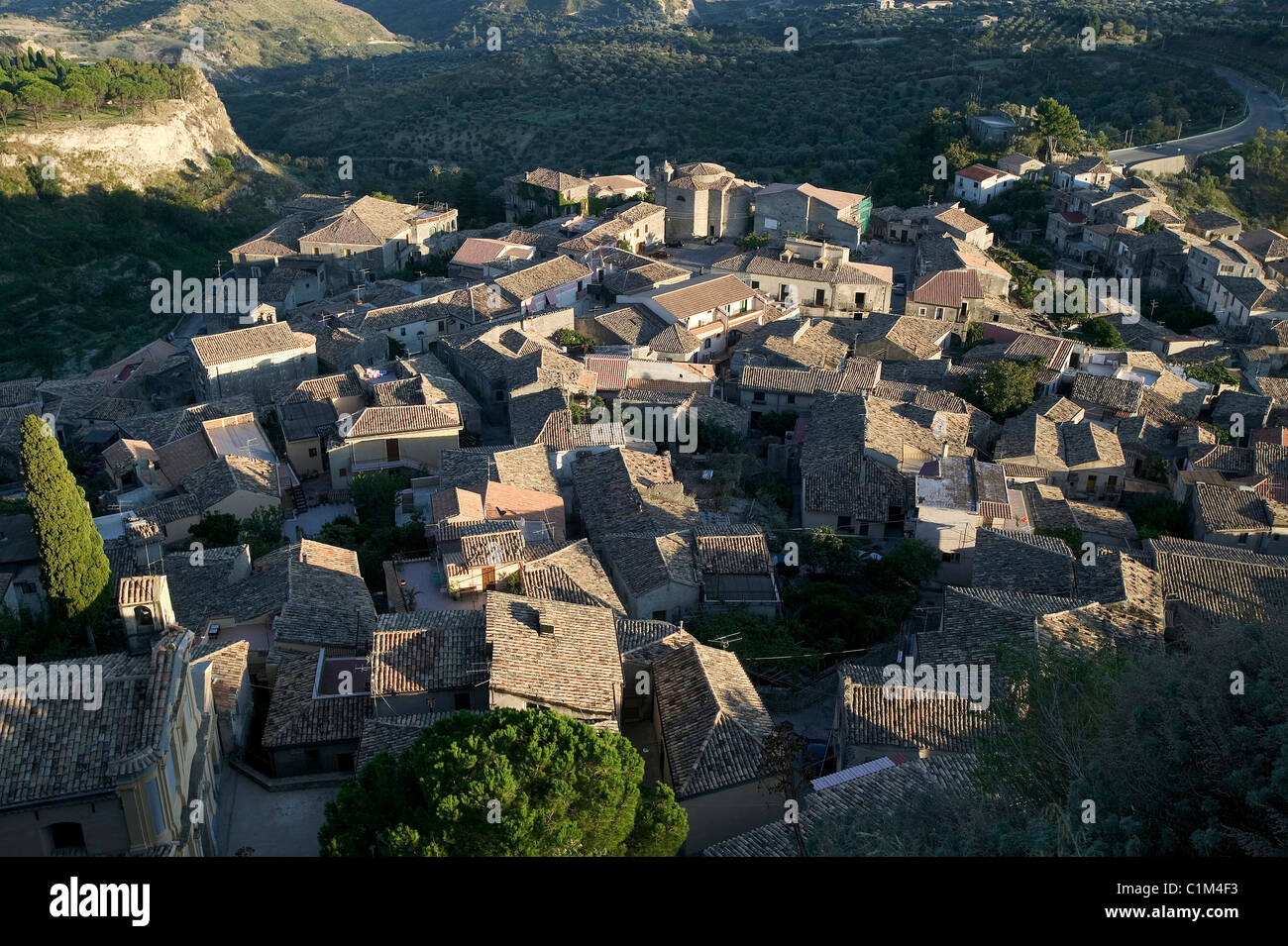 Italy, Calabria, Aspromonte mountain, village of Gerace near Locri ...