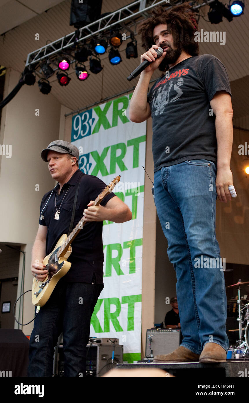 Dan Vickrey and Adam Duritz of Counting Crows performs at the 2009 ...