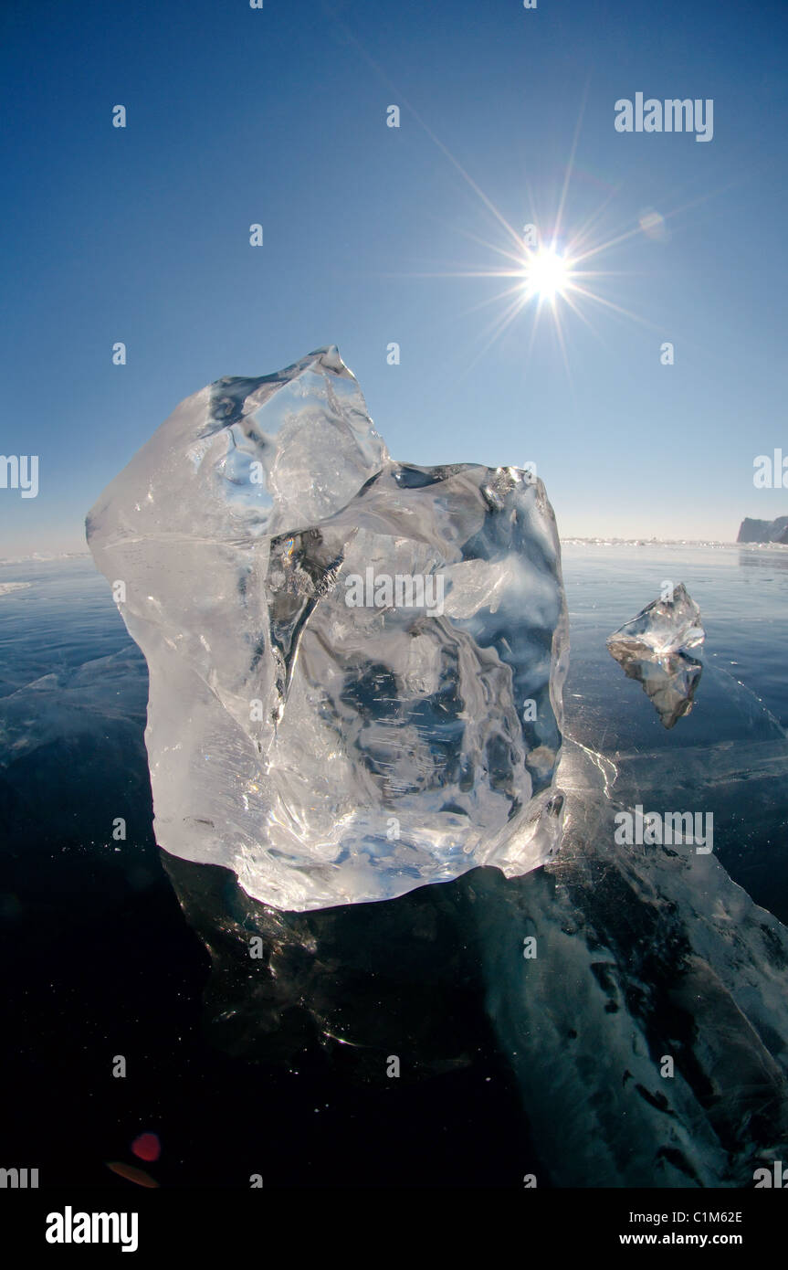 Ice crystals on lake Baikal Stock Photo - Alamy