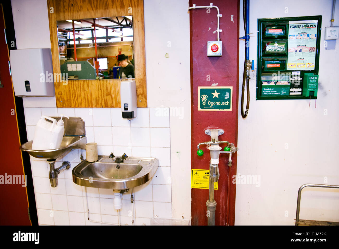 wall of first aid in weldering Stock Photo - Alamy