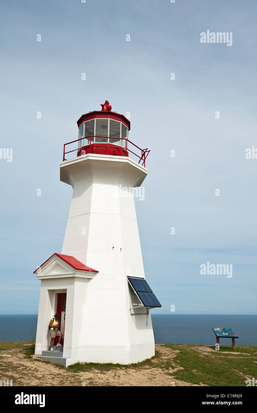 Quebec, Canada. Cape Gaspé Lighthouse in Parc national du Canada ...