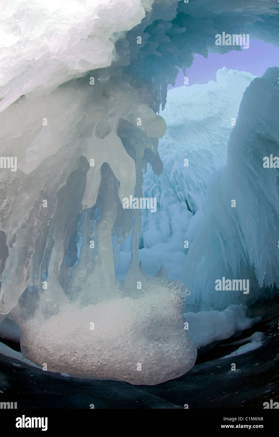 icicles hang from the ceiling of the ice cave Stock Photo - Alamy