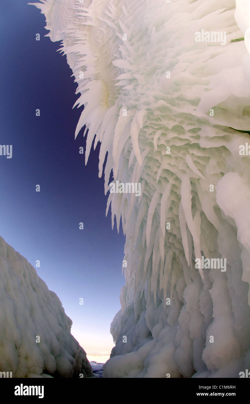 icicles hang from the ceiling of the ice cave Stock Photo - Alamy