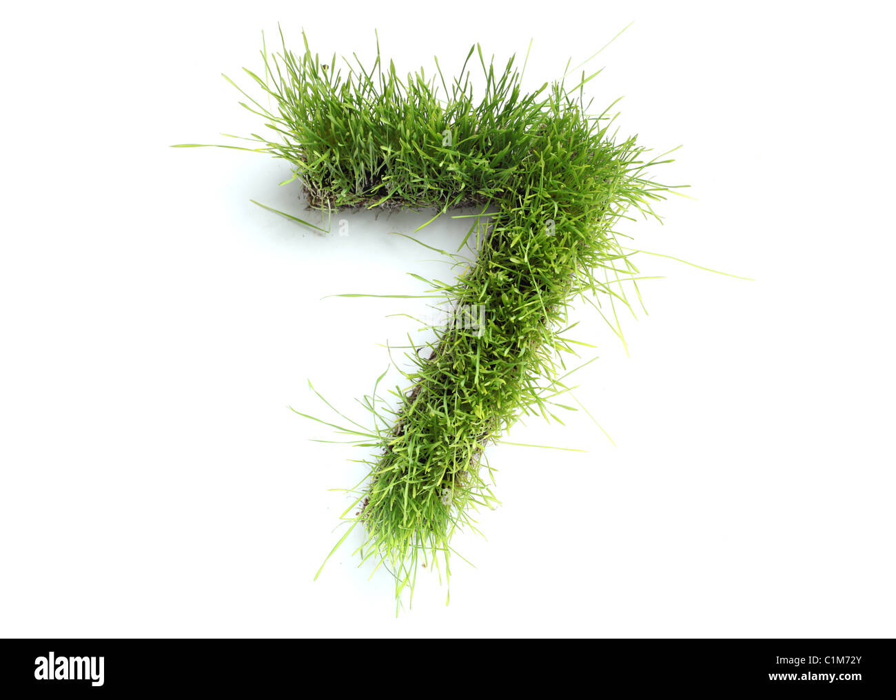 Numbers made of grass - 7 Stock Photo - Alamy