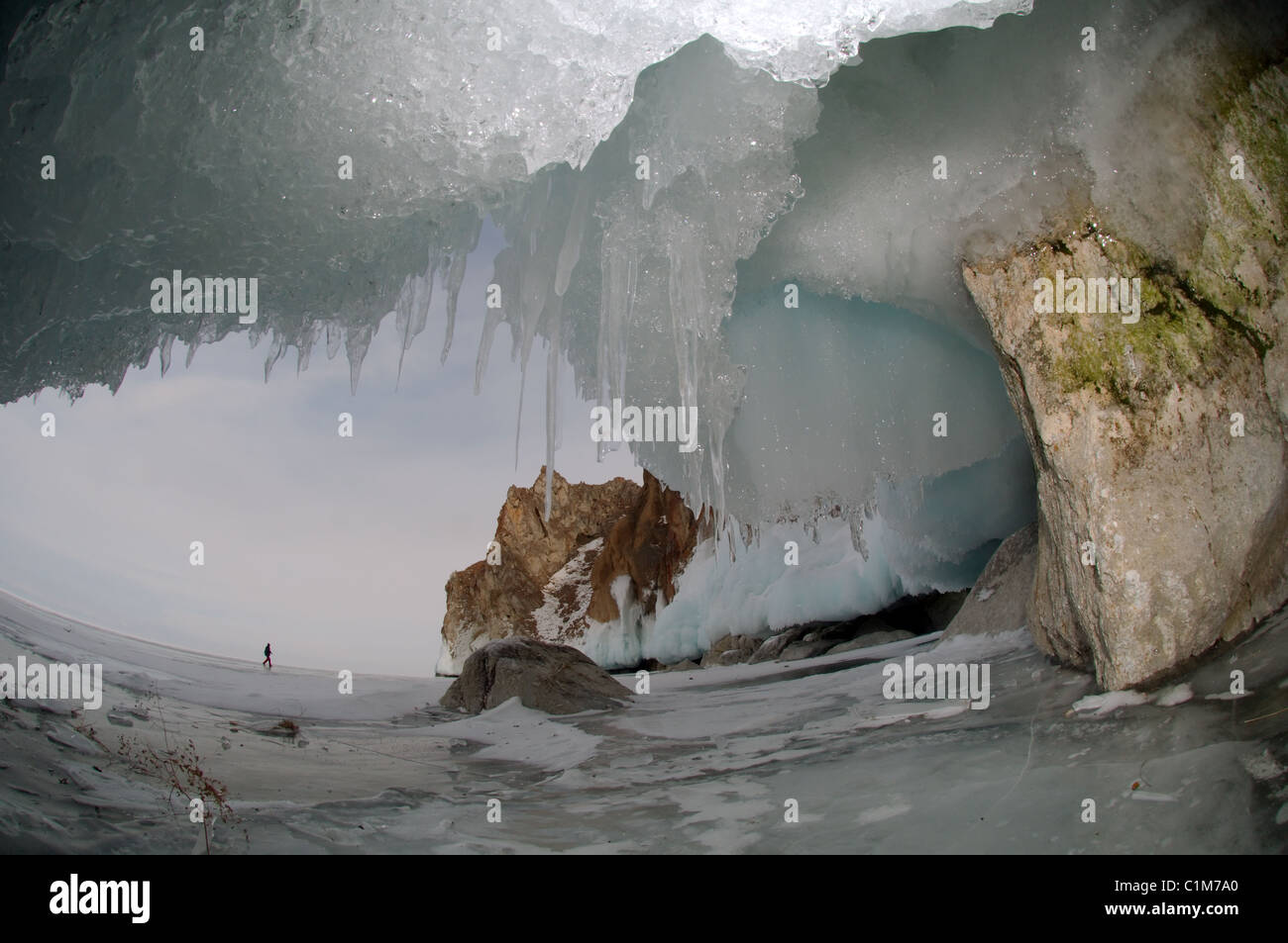 Ice cave. Olkhon island, Baikal lake, Siberia, Russia Stock Photo - Alamy