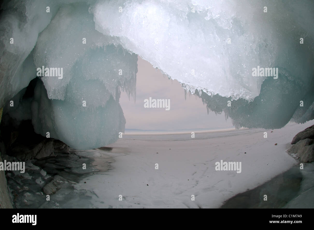 Ice cave. Olkhon island, Baikal lake, Siberia, Russia Stock Photo - Alamy