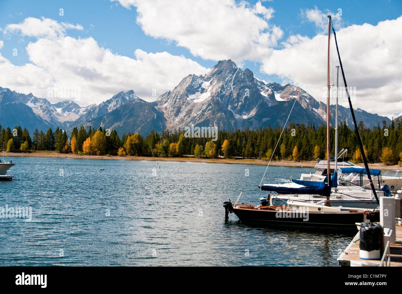 Colter Bay,Leeks Marina,Aspens in Fall Colours,Colors,Jackson Lake ...