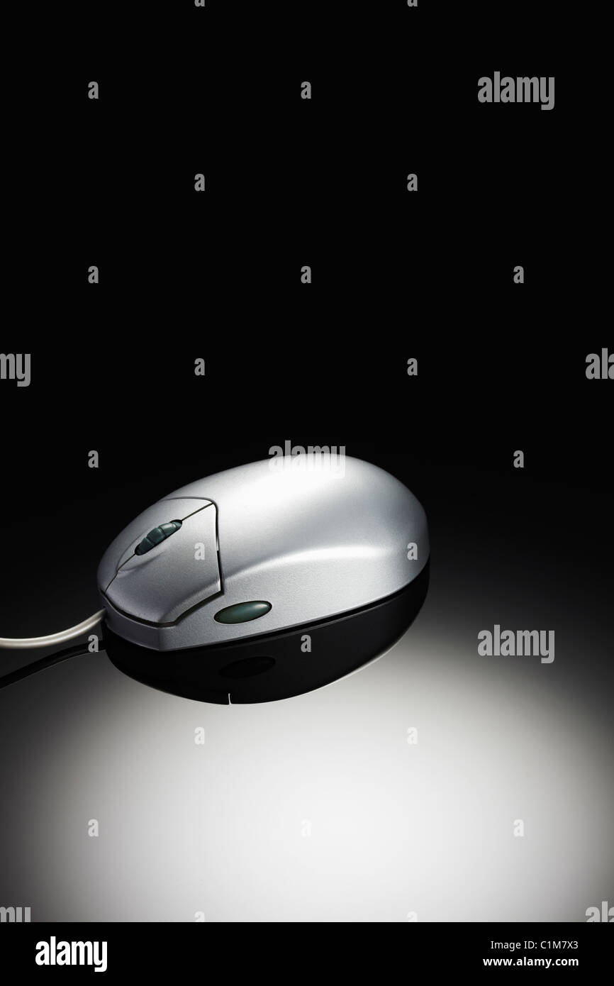 Silver Computer Mouse Stock Photo - Alamy