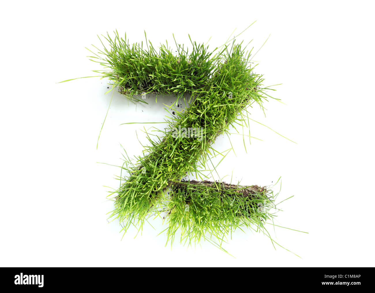 Letters made of grass - Z Stock Photo - Alamy