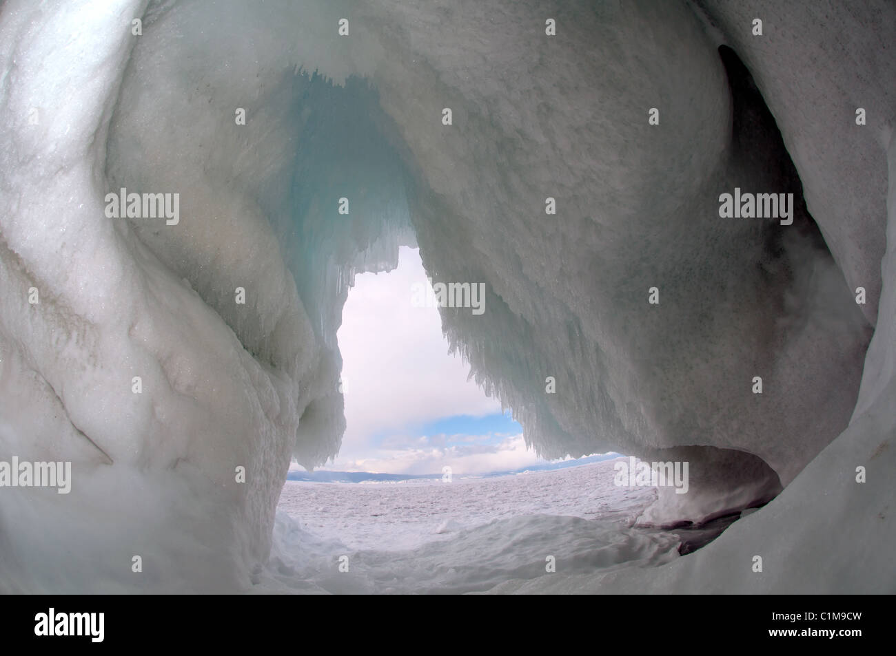 Ice cave. Olkhon island, Baikal lake, Siberia, Russia Stock Photo - Alamy