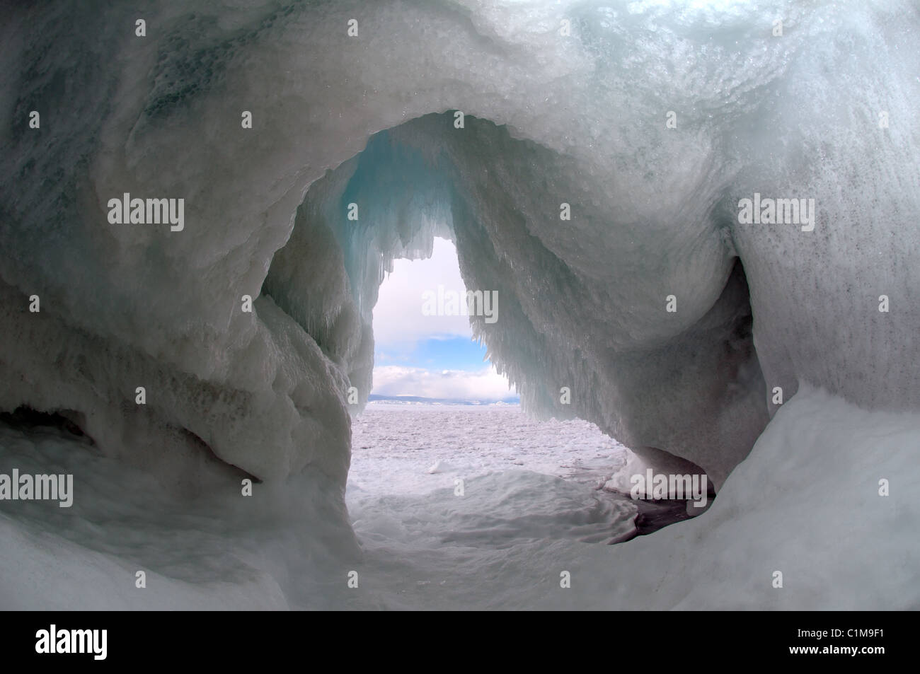 Ice cave. Olkhon island, Baikal lake, Siberia, Russia Stock Photo - Alamy
