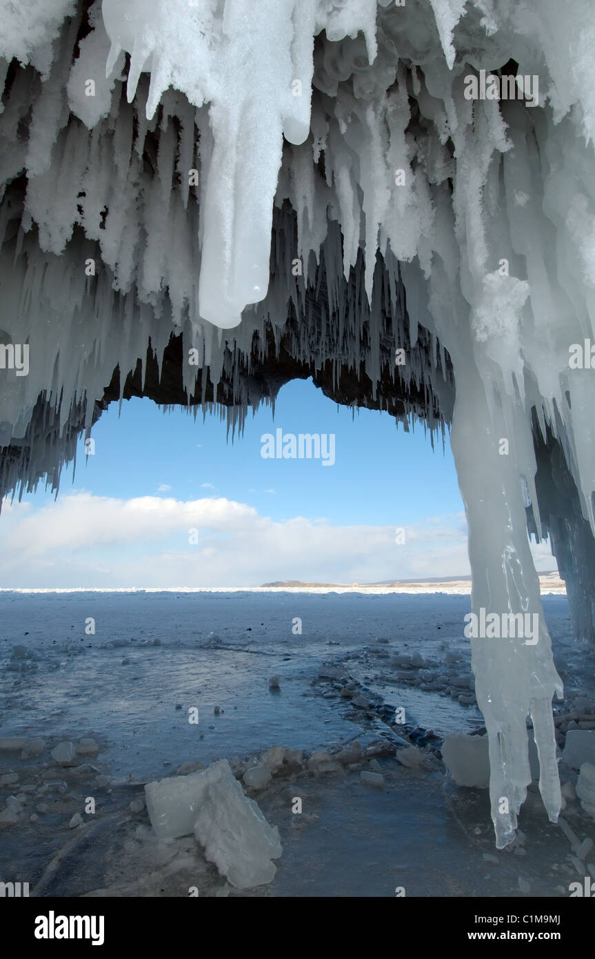 Ice cave. Olkhon island, Baikal lake, Siberia, Russia Stock Photo - Alamy