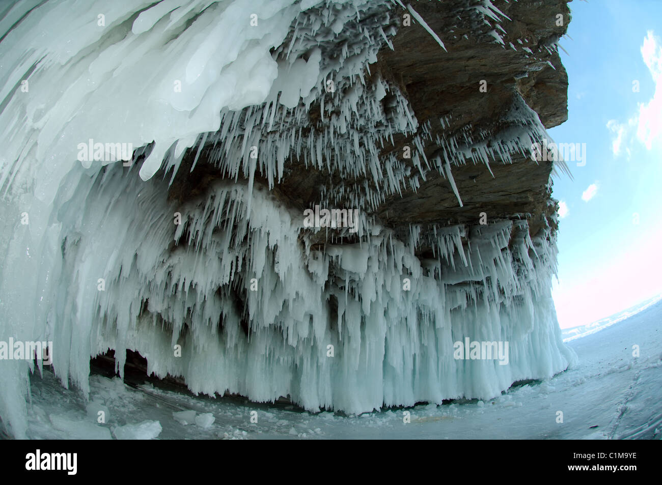 Ice cave, Olkhon island, Baikal lake, Siberia, Russia Stock Photo - Alamy