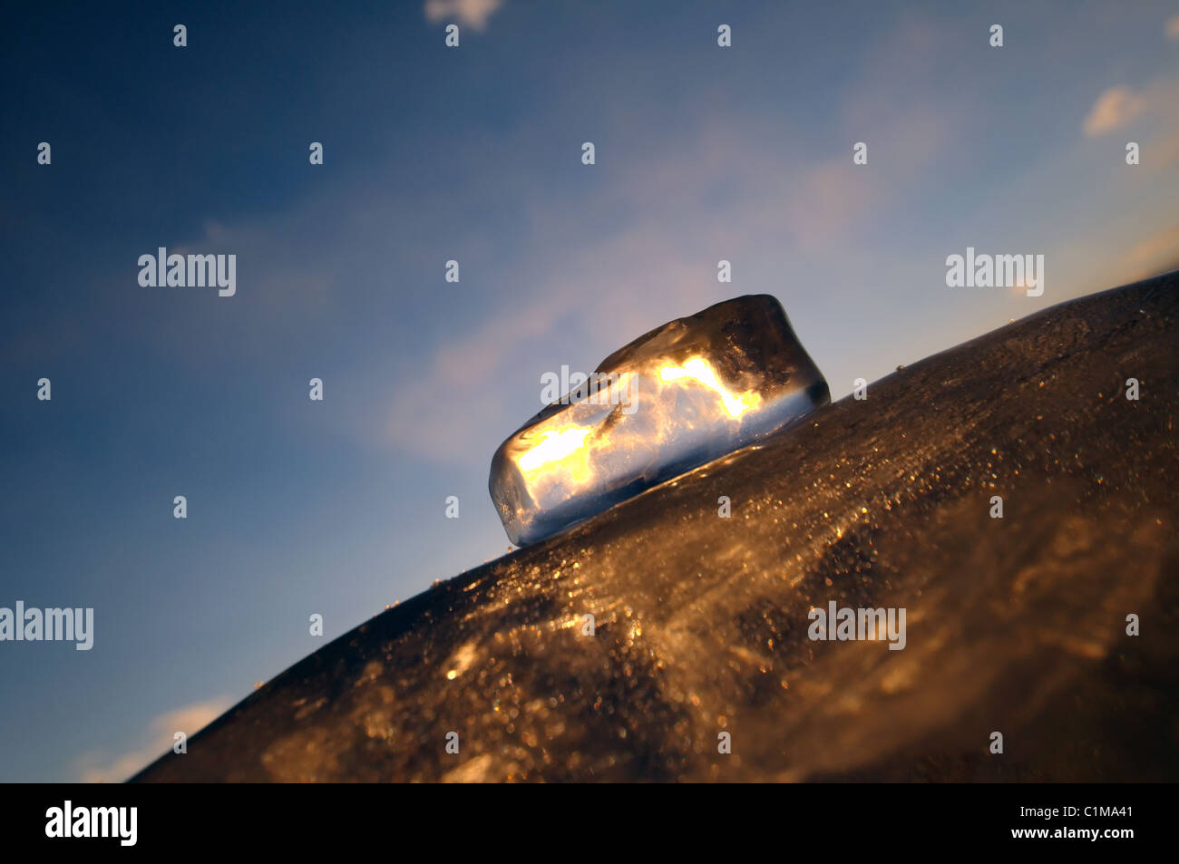 Ice crystals on lake Baikal Stock Photo - Alamy