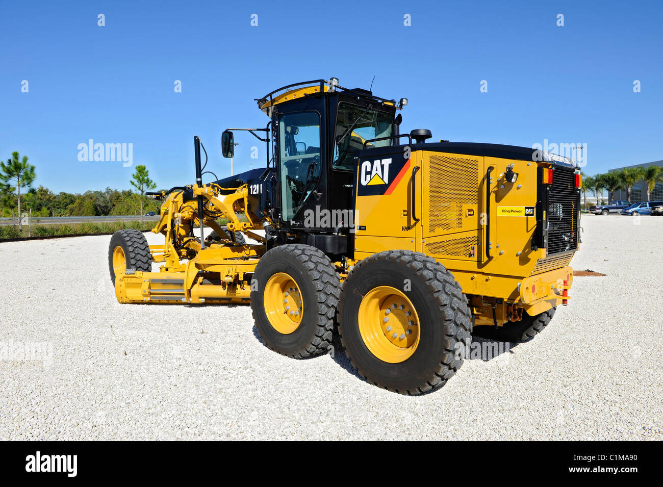 Industrial road grader Stock Photo - Alamy
