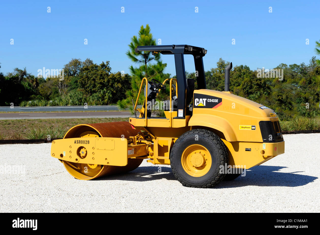 Industrial Steamroller road equipment steam roller Stock Photo - Alamy
