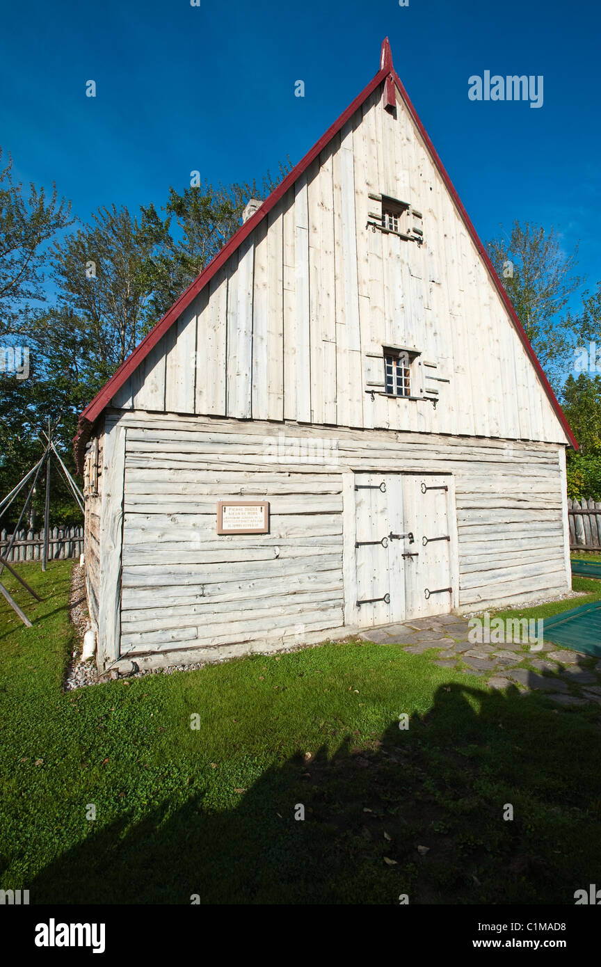 The old Pierre Chauvin Trading Post, Tadoussac, Quebec, Canada Stock ...