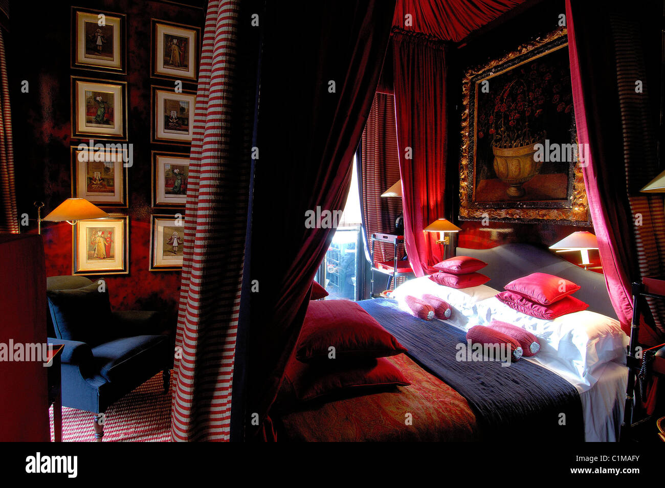 United Kingdom, London, room of the Blakes Hotel (luxury hotel Stock ...