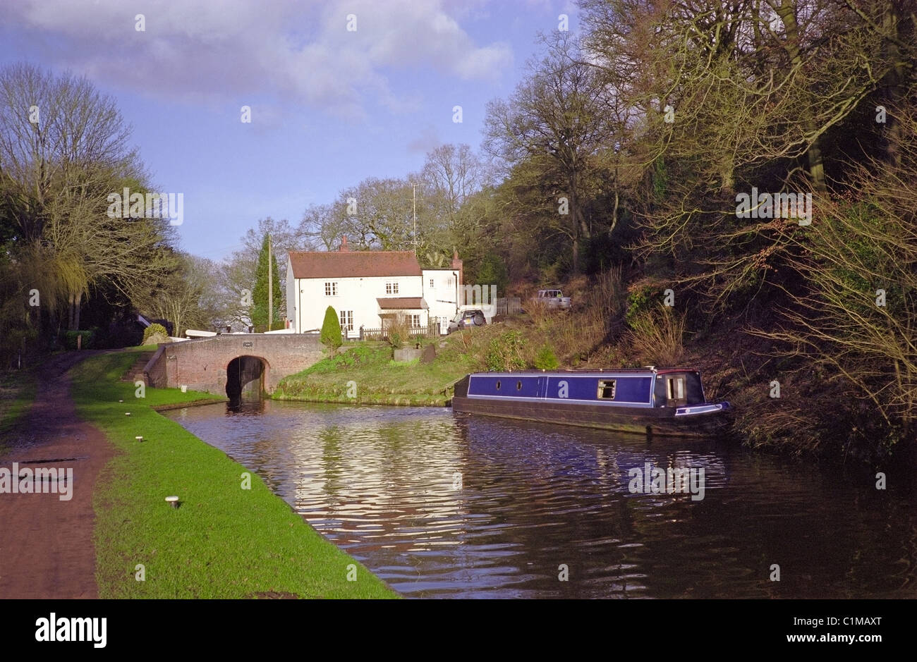 Hyde Bridge and Lock-Keepers Cottage on the Staffordshire ...