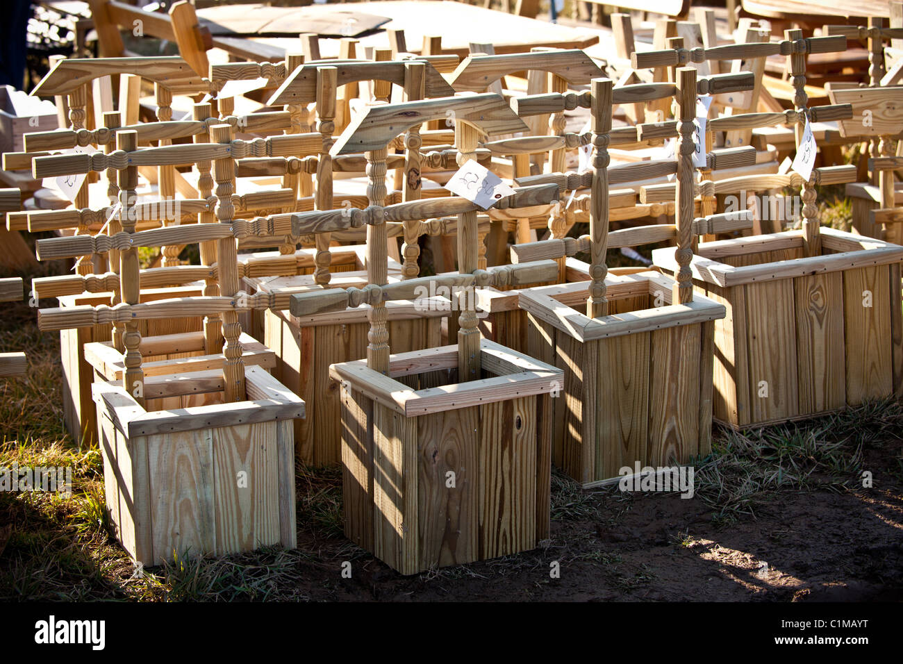 Amish handicrafts for sale during the Annual Mud Sale to support the ...