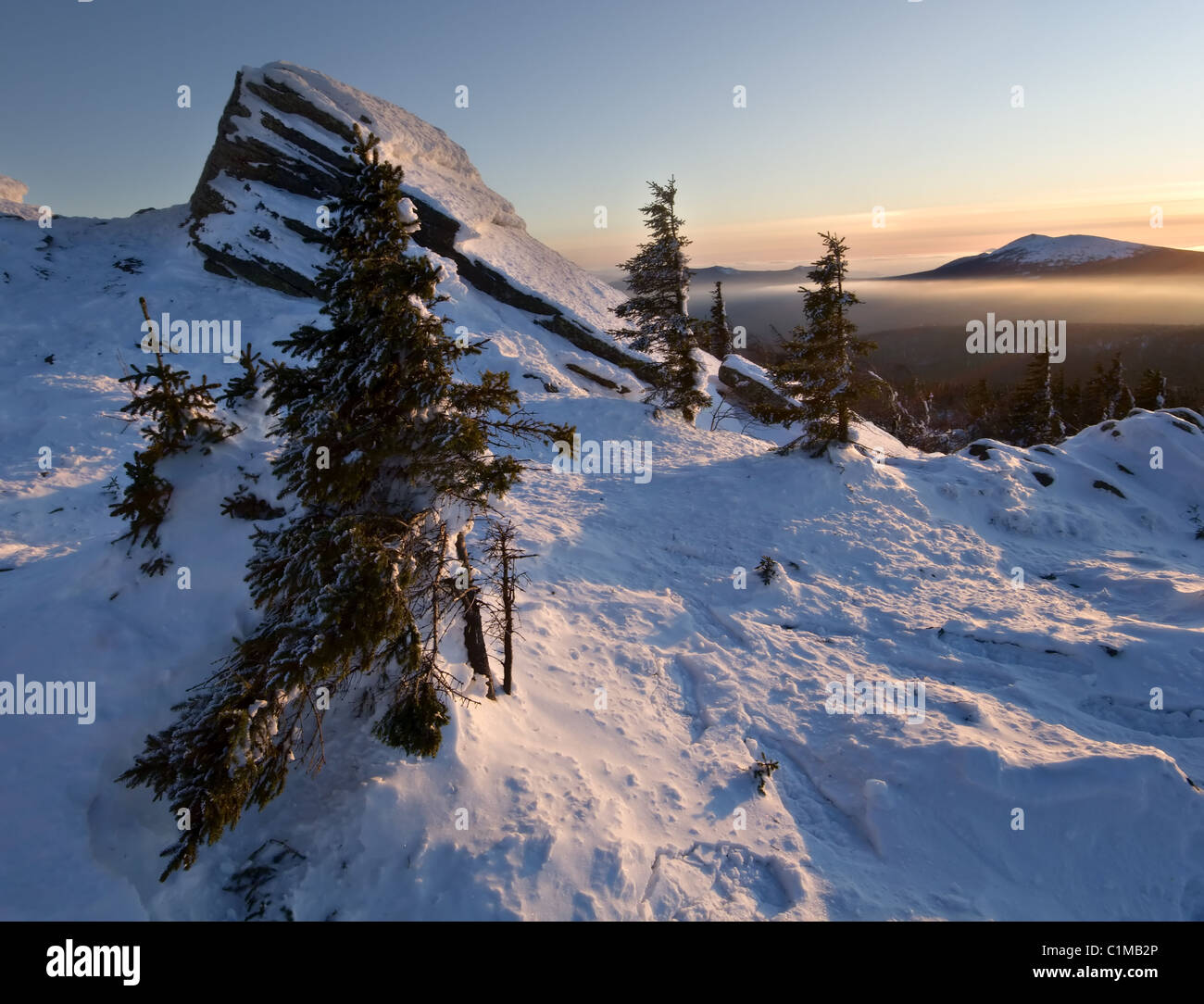 Russian winter in mountains urals hi-res stock photography and images ...