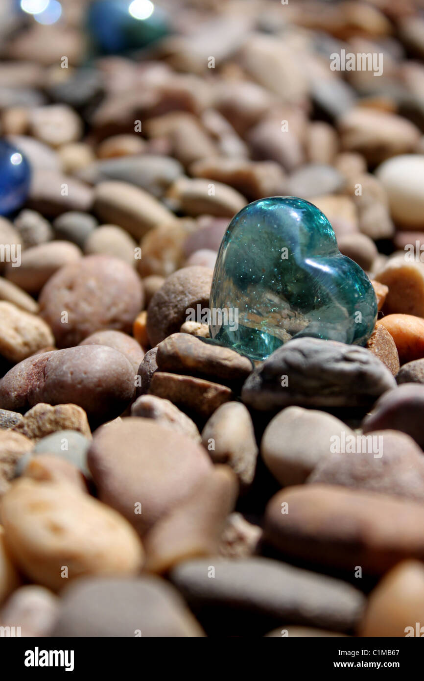 Love hearts pebble Stock Photo - Alamy